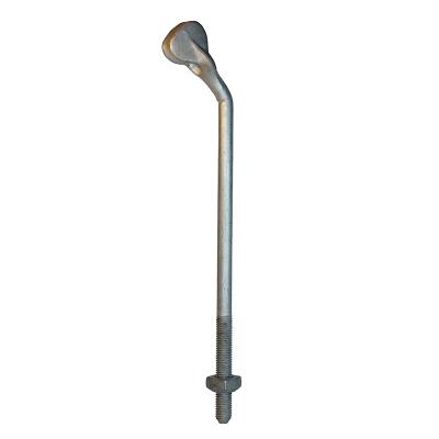 China ANSI/IEEE C135.1 Oval Eye Bolt Utility Pole Anchor Rod For Guying With Expanding And Cross Plate Anchors for sale