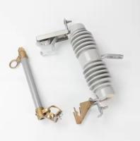 China Medium Voltage Pole Mounted 15kv Grey Porcelain Dropout Fuse Cutout for sale