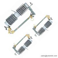 China Medium Voltage Pole Mounted 15kv Grey Porcelain Dropout Fuse Cutout for sale
