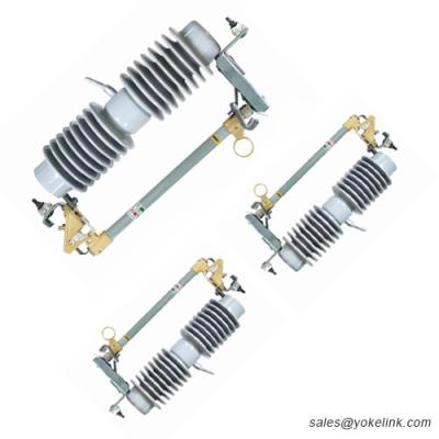 China Medium Voltage Pole Mounted 15kv Grey Porcelain Dropout Fuse Cutout for sale