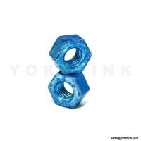 China ASME B18.2.2 A194 Grade 2H Galvanized Heavy Hex Nut Blue Wax For Structural Fasteners for sale
