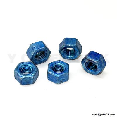 China Blue Wax ASTM A194 Gr 2H Hex Nut HDG For Hexagon Bolts For Structural Fasteners for sale