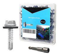 China Steel Structure Fittings Screws Bonded Washer Cross-Slotted Head Roof Sheet Metal Wood Self Tapping Screws for sale