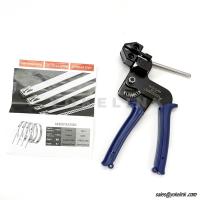 China Stainless Steel Cable Tie Gun Wrap Tool Metal Zip Tie Tightener Cable Tie Gun Tool with Release Tool for sale