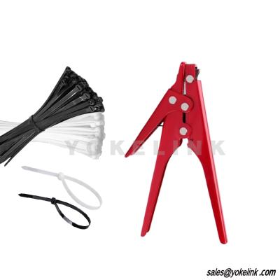 China Heavy-Duty Zip Plastic Nylon Cable Tie Gun Cutting Width 2.4-9mm Cable Tie Fastening Tool HS-519 Cable Tie Gun for sale