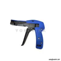 China Adjustable Powerful Fastening Tightening Tension with Built-in Flush Cutter Nylon Cable Zip Tie Install Gun Tool 2.4mm~4.8mm for sale