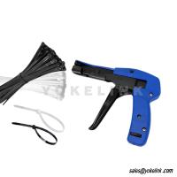 China Adjustable Powerful Fastening Tightening Tension with Built-in Flush Cutter Nylon Cable Zip Tie Install Gun Tool 2.4mm~4.8mm for sale