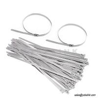 China Cable Tie 304 Stainless Steel Cable Ties Ball Lock Uncoated Ties for sale