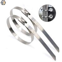 China Stainless Steel Cable Tie with Self-Locking Ball Buckle for sale