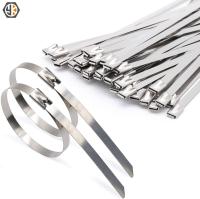 China Stainless Steel Cable Tie with Self-Locking Ball Buckle for sale