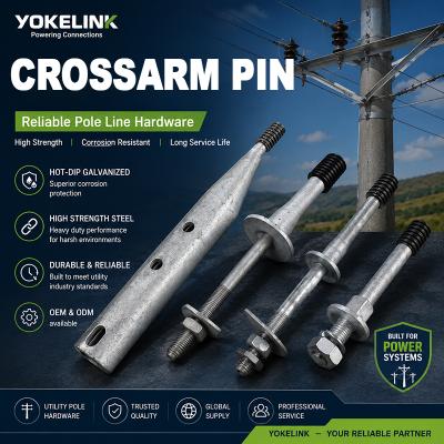 China Crossarm Pin HDG | High Voltage Poleline Fasteners | ANSI C135.17 Insulator Pin for sale