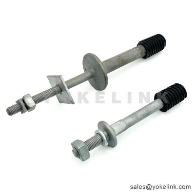 China Wide Base Crossarm Pin HDG | Nylon Thread Insulator Stud | ASTM A153 Crossarm Pin for sale