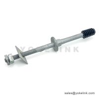 China Wide Base Crossarm Pin HDG | Nylon Thread Insulator Stud | ASTM A153 Crossarm Pin for sale