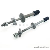 China Wide Base Crossarm Pin HDG | Nylon Thread Insulator Stud | ASTM A153 Crossarm Pin for sale