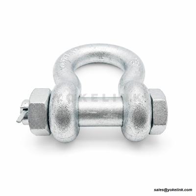 China Utility Transmission Line Anchor Shackle | Forged Carbon Steel | ASME B30.26 Anchor Shackle for sale