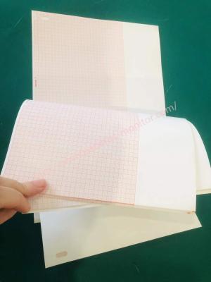 China Diagnostic Recording Thermal Paper 8 Pad Case M2483A PHiliph A4 8.5 In * 11 In Red Grid For TC10 TC20 TC30 TC40 TC50 for sale