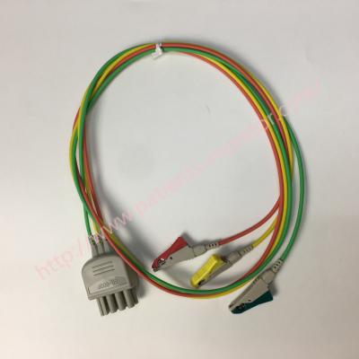 China BR-903P Patient Monitor Accessories NIHON KOHDEN K911 Electrode Lead 3 Clip Type Cable Length 0.8m for sale