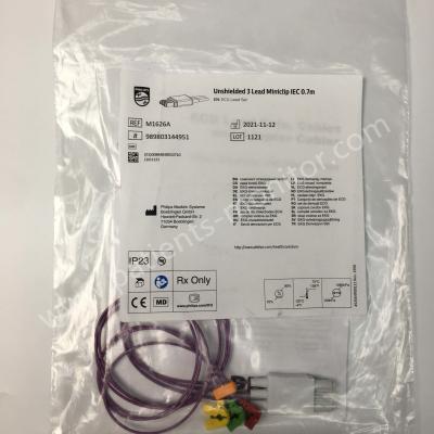 China PHiliph Neonatal ECG Lead Set Unshielded 3 Lead Miniclip IEC 0.7M M1626A 989803144951 for sale