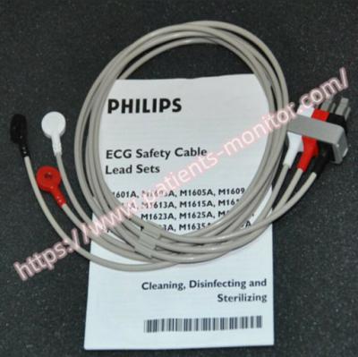 China PHiliph ECG Machine Parts Safety Cable Lead Set M1605A Medical Equipment for sale