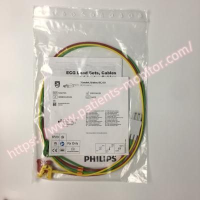 China 989803145101 Patient Monitor Accessories PHiliph ECG Lead Set 3 Leadset Grabber IEC ICU 1M M1672A for sale