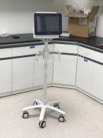 China Customizable Fixed Roll Stand With Basket For Medical Equipments Monitor ECG Ultrasound Defibrillator Machine for sale
