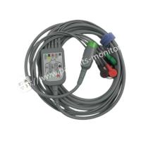 China EDAN ECG Cable Reusable 5 Lead 12 Pin Defib Snap AHA 3.4M REF EC05DAS121 Compatible For EDAN ECG Monitor for sale
