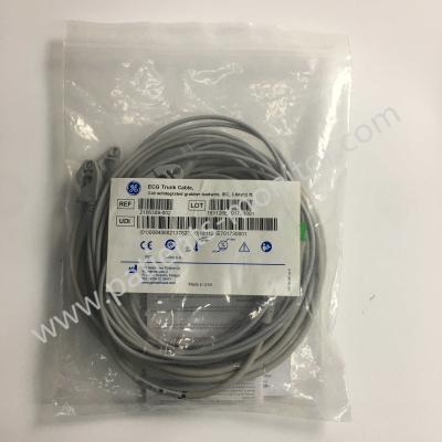 China GE ECG Trunk Cable REF:2106309-002 3-ld Wire Integrated Grabber Leadwire IEC 3.6m 12ft for sale