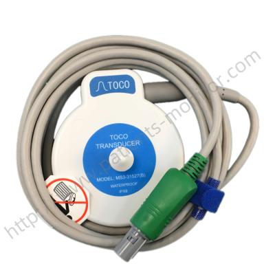 China Edan Fetal TOCO Transducer Probe MS3-31527(B) 02.01.31527 6 Pins Blue Label For F2 F3 F6 F9 Fetal Monitor for sale