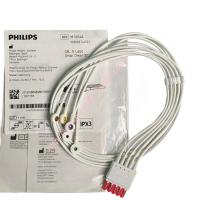 China Philipph M1604A ECG EKG Cable CBL 5 Lead Snap Chest IEC ICU 989803144921 New Original for sale