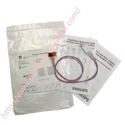 China Philipph M1624A ECG Lead Set Unshielded 3 Lead Miniclip AAMI 0.7M 989803144941 Original for sale