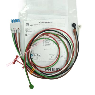 China Original Philipph M1644A CBL Reusable ECG 5 Leadset Snap AAMI ICU 989803144991 For ICU Monitoring for sale
