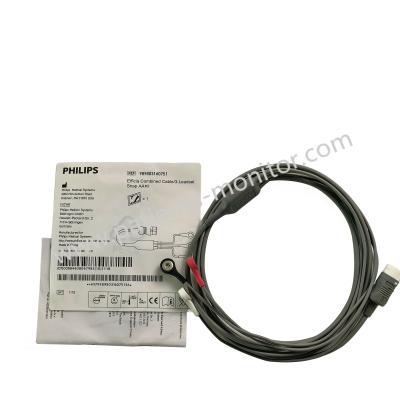 China PHiliph 989803160751 Reusable Efficia Combined ECG EKG Cable 3-Leadset Snap AAMI 12-Pin New Original for sale