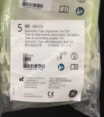 China GE REF 884101 Original Imported Spirometry Sampling Tube Yellow Disposable Spirometry 3 Meters Long 5 Tubes Per Pack for sale