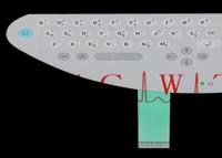 China 28*6cm ECG Replacement Parts Repair GE MAC 1200ST ECG Keyboard Membrane for sale