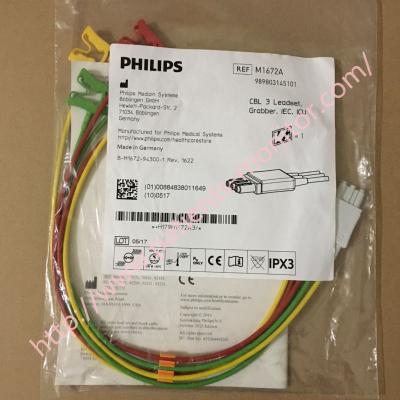 China M1672A  989803145101 Patient Monitor Accessories Intellivue Reusable CBL 3 Leadset Grabber IEC ICU for sale