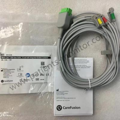China GE Care Fusion ECG Care Cable 3 Lead With Integrated Grabber Lead Wire IEC 3.6m 12ft REF 2021141-002 2017004-003 for sale