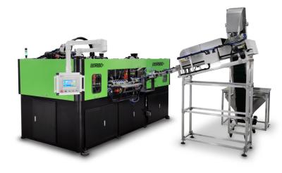 China 6 Cavity PET Bottle Making Machine 3600BPH Hot Fill Blow Molding Machine for sale