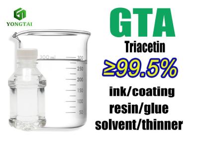 China 99.5% GTA Triacetin CAS 102 76 1 E1518 Clear Liquid Good Plasticizing Effect for sale