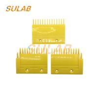 China Mitsubishi Escalator Spare Parts Yellow Plastic Comb Plate YS125B688 YS120B976 for sale