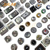 China KONE Elevator Round Push Button With LED Backlight For LOP & COP 32mm Mounting Hole Stainless Steel Faceplate for sale