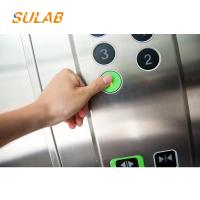 China KONE Elevator Round Push Button With LED Backlight For LOP & COP 32mm Mounting Hole Stainless Steel Faceplate for sale