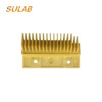 China Wear-Resistant Yellow Plastic Left Side Escalator Comb Plate Comb Teeth Spare Part for Safe Landing Entry Exit for sale