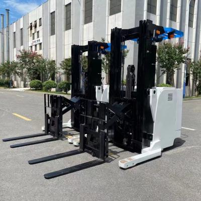 China 1.5 Ton 1500kg Electric Scissor Fork Reach Truck 3000mm Lifting Height Forklift for sale