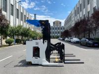 China 1.5 Ton 1500kg Electric Scissor Fork Reach Truck 3000mm Lifting Height Forklift for sale
