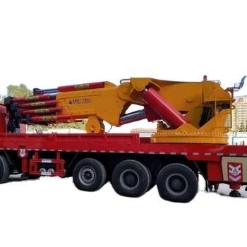 China Howo Truck Hydraulic Knuckle Boom Crane 25000kg Self Weight 80000kg Max Lifting Capacity for sale