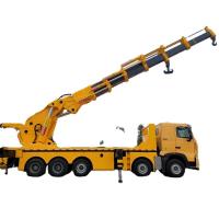 China 80 Ton 30m Telescopic Knuckle Boom Crane Truck Mounted Folding Hydraulic Arm 80 Degree Max Angle for sale
