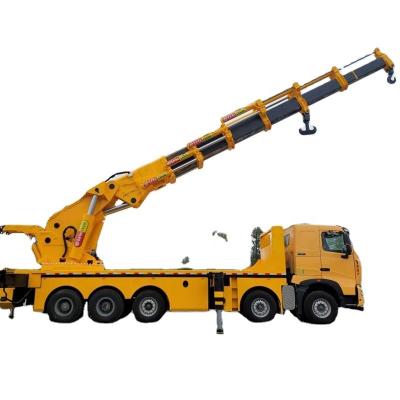 China 80 Ton 30m Telescopic Knuckle Boom Crane Truck Mounted Folding Hydraulic Arm 80 Degree Max Angle for sale