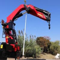 China 80 Ton 30m Telescopic Knuckle Boom Crane Truck Mounted Folding Hydraulic Arm 80 Degree Max Angle for sale