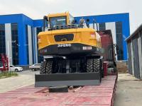 China Shanbo 1 Ton 1.2 Ton Mini Wheel Excavator 6600KG 48KW for Small Farms and Gardens for sale