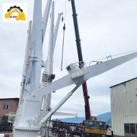 China Howo 350HP 80 Ton Marine Offshore Crane Truck 7750mm Chassis Provision Cargo Frame for sale